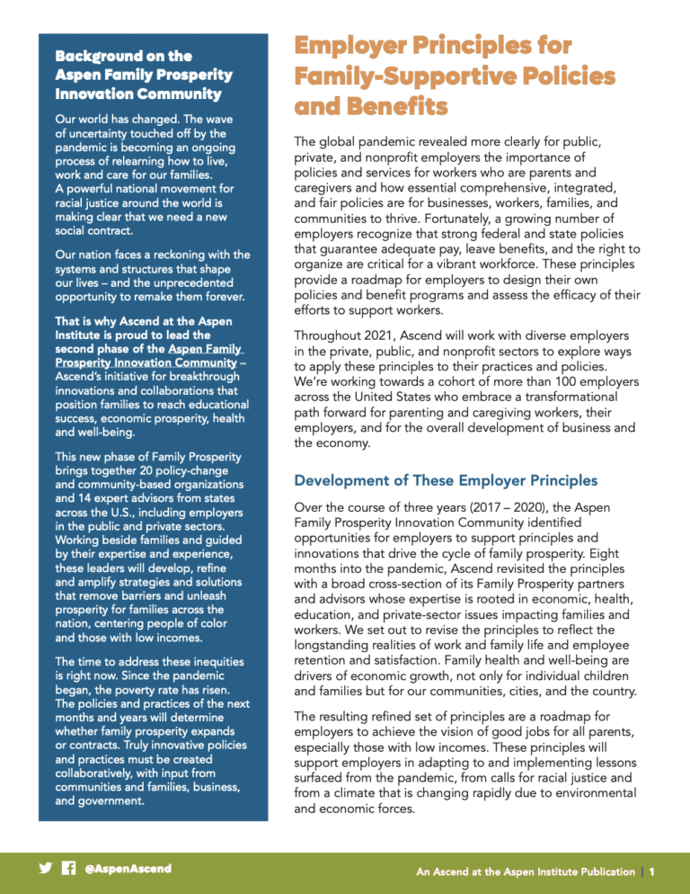 Family Prosperity: Assets & Resources - Ascend at the Aspen Institute