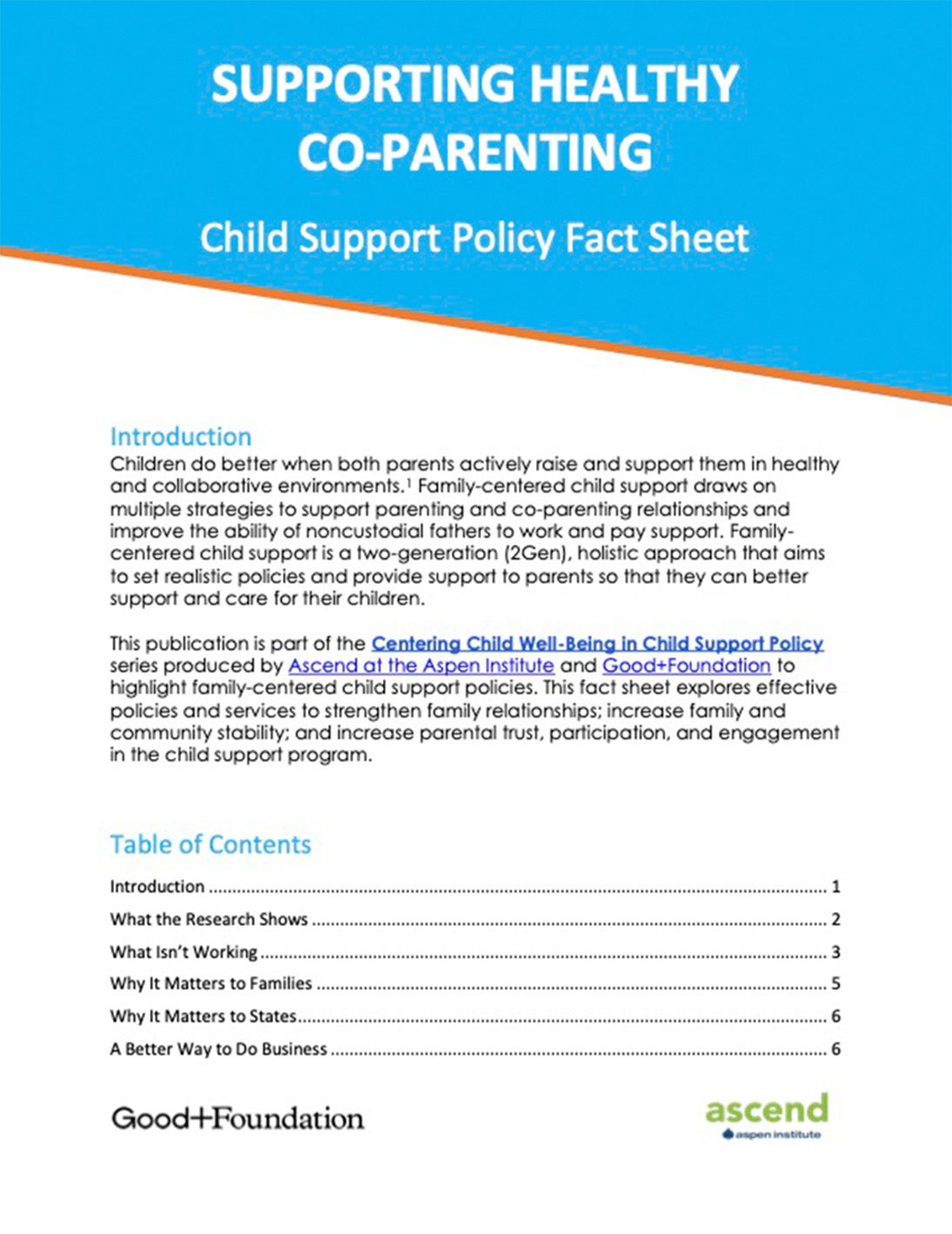 An Evidence-Based Approach to Child Support - Ascend at the Aspen Institute