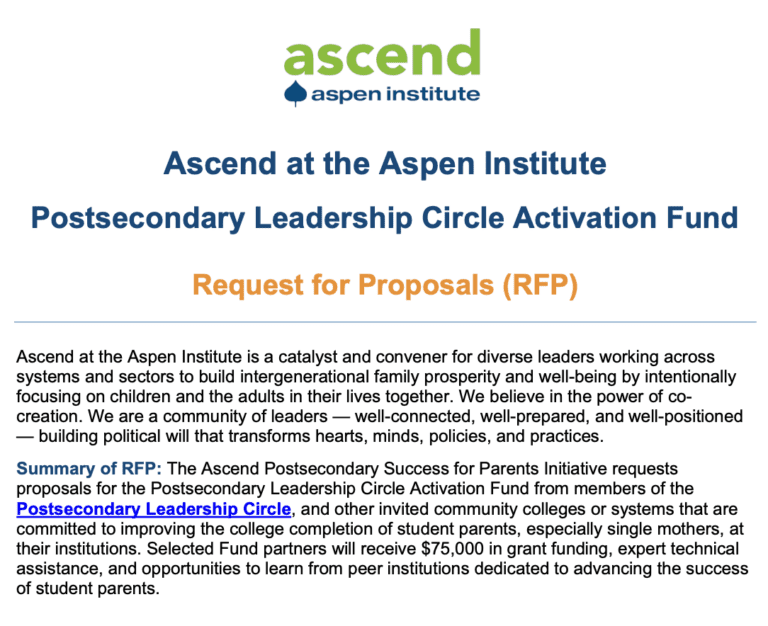 POSTSECONDARY LEADERSHIP CIRCLE ACTIVATION FUND - Ascend at the Aspen Institute