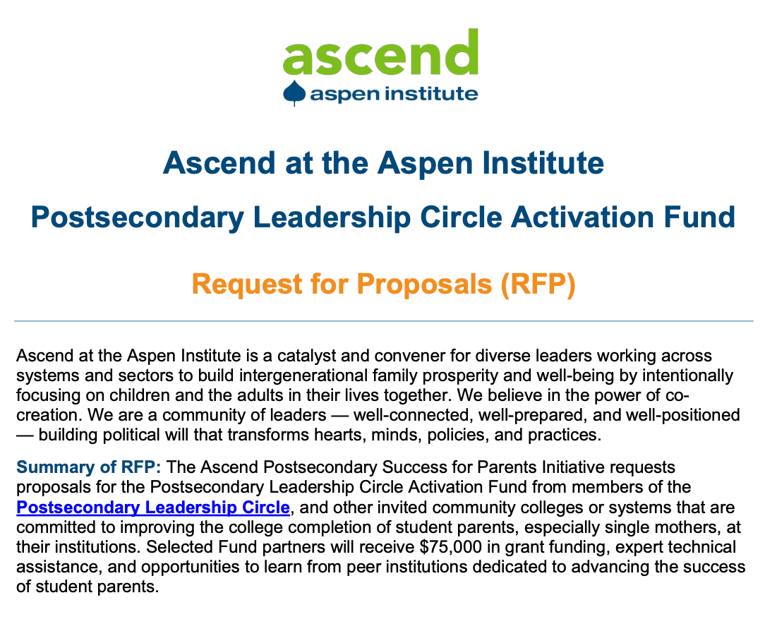 POSTSECONDARY LEADERSHIP CIRCLE ACTIVATION FUND - Ascend at the Aspen Institute
